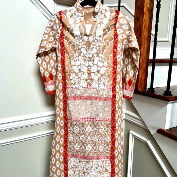 Dresses | Cottonlawn Tunic And Pants Indian Pakistani Outfit | Poshmark